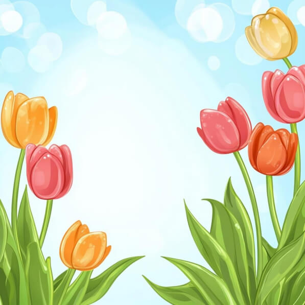 Scarica Tulipani Colorati in Primavera Sfondi Online - Creative Fabrica