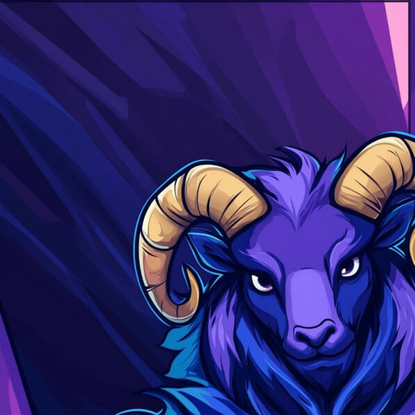 Download Stylized Ram in Vibrant Colors Backgrounds Online - Creative ...