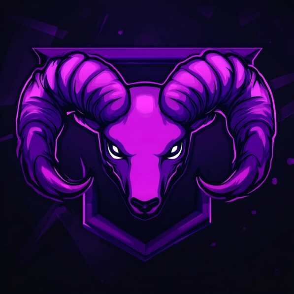 Download Stylized Purple Ram Head Backgrounds Online - Creative Fabrica