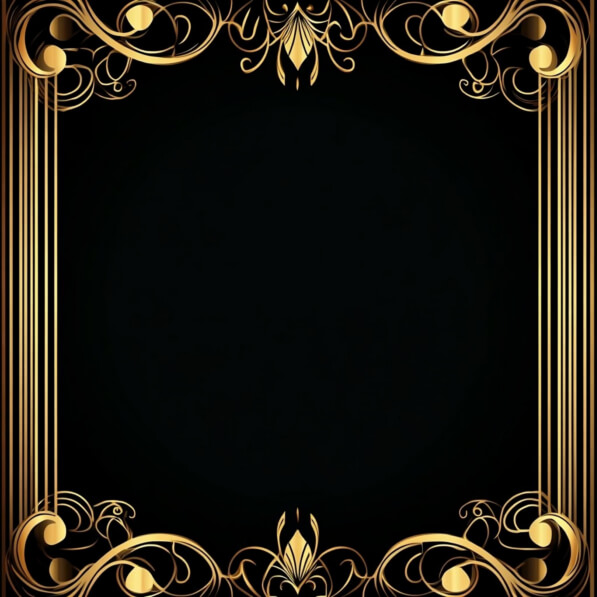 Download Elegant Gold Ornate Border on Black Background Backgrounds ...