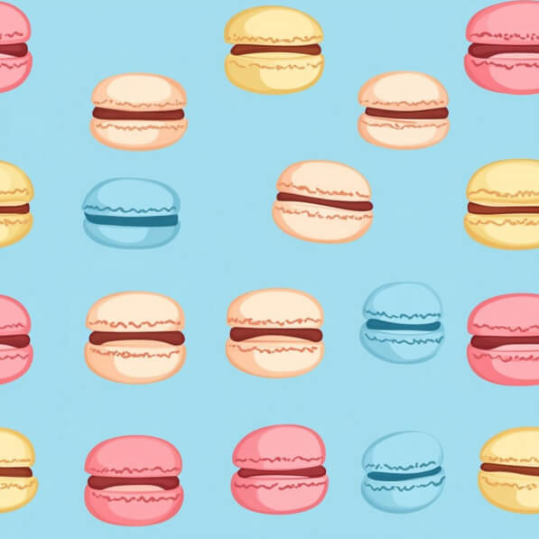 Descarga Patrón de macarons coloridos Patrones En Línea - Creative Fabrica