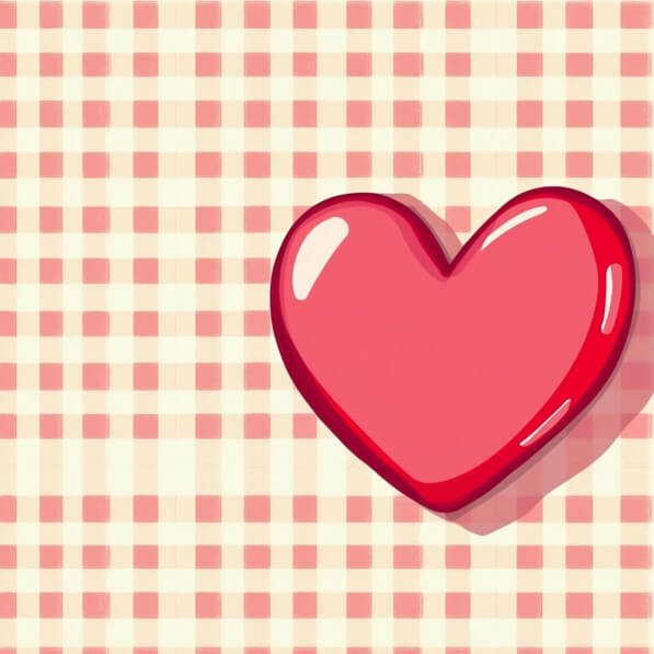 Download Glossy Red Heart on Checkered Background Backgrounds Online ...