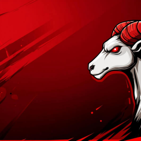 Download Stylized Goat Illustration on Red Background Backgrounds ...