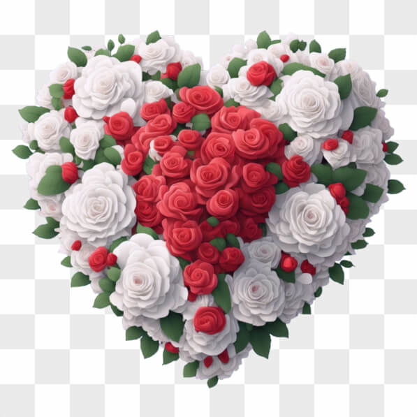 Download Heart-Shaped Arrangement of Roses Cartoons Online - Creative ...