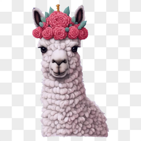 Descarga Llama caprichosa con corona de flores Cartoons En Línea ...