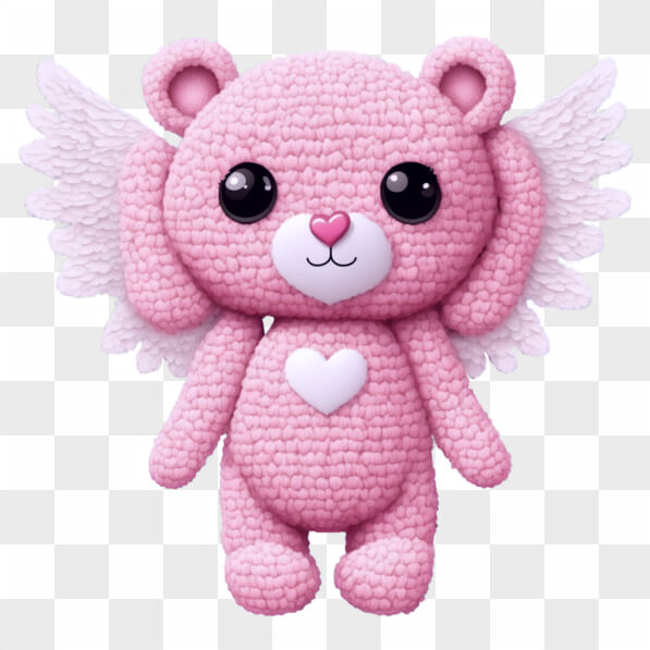 Descarga Osito Ángel Rosa Lindo Cartoons En Línea - Creative Fabrica