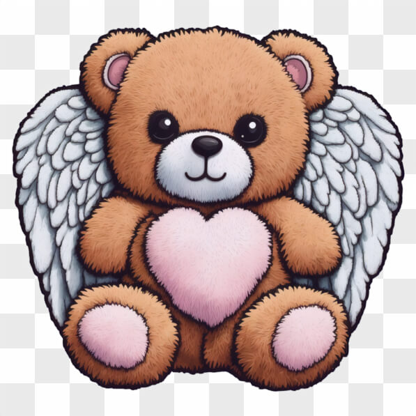 Descarga Tierno oso de peluche con alas de ángel Cartoons En Línea ...