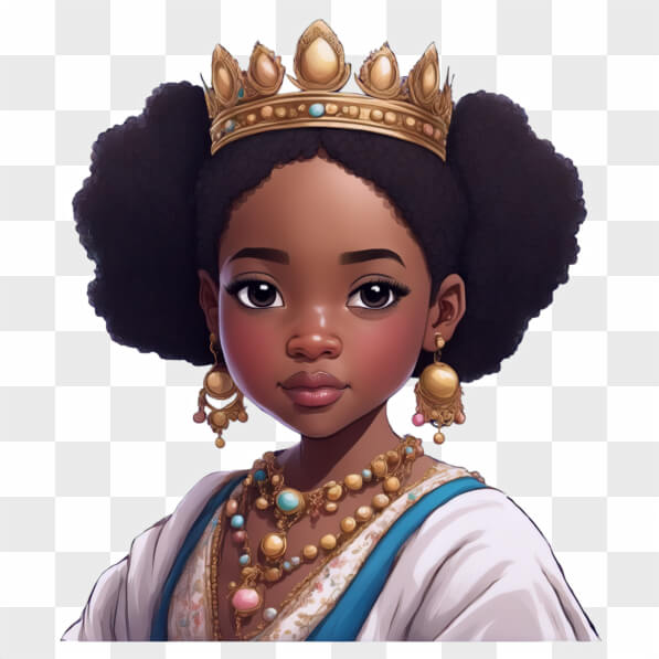 Download Young Queen with Crown and Jewelry Cartoons Online - Creative ...