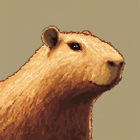 Download Pixel Art Capybara Achtergronden online op Creative Fabrica