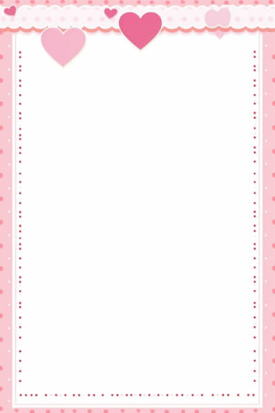 Download Decorative Pink Heart Note Template Backgrounds Online ...