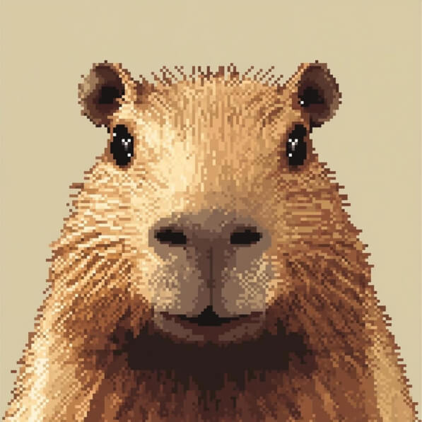 Download Pixel Art Capybara Backgrounds Online - Creative Fabrica