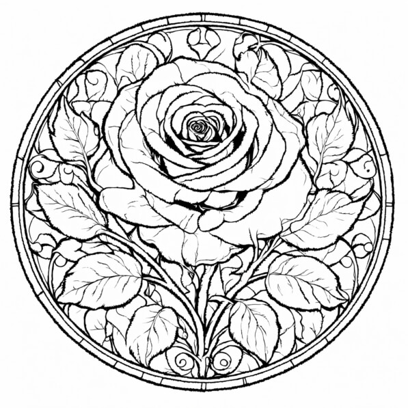 Download Intricate Rose Illustration Coloring pages Online - Creative ...