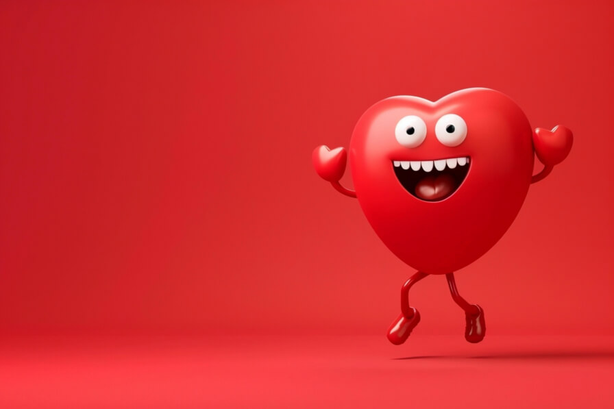 Download Cheerful Animated Heart Character Backgrounds Online ...