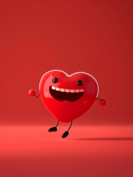 Download Happy Animated Heart Character Backgrounds Online - Creative ...