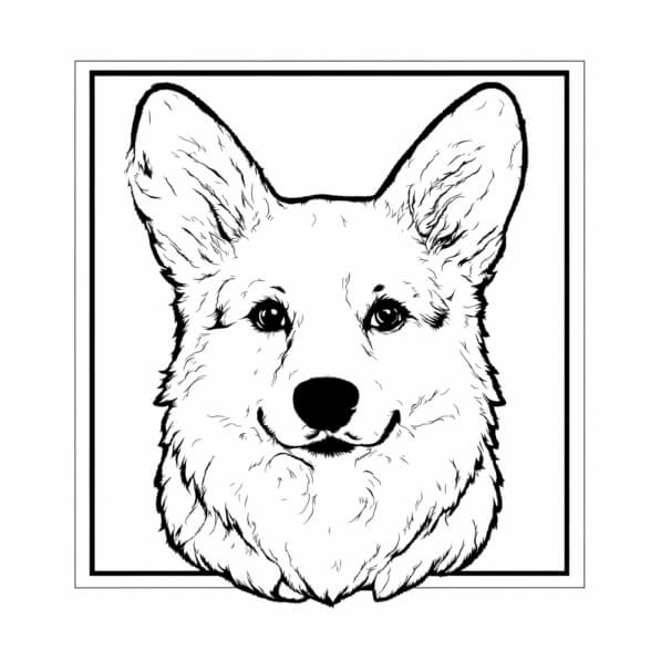 Download Stylized Corgi Illustration Coloring pages Online - Creative ...