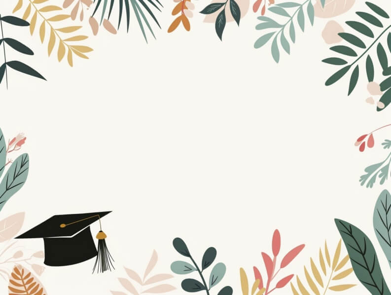 Download Graduation Invitation Background with Floral Decor Backgrounds ...