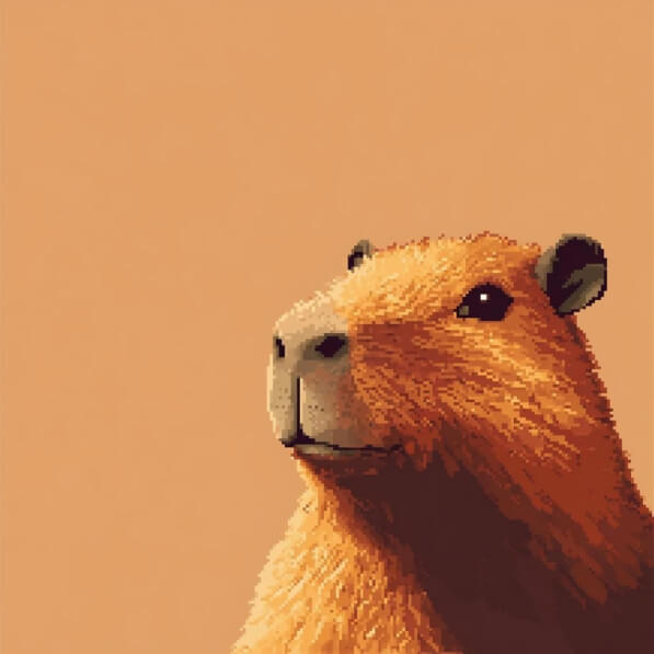 Descarga Pixel Art de un Capibara con Fondo Cálido Fondos En Línea ...