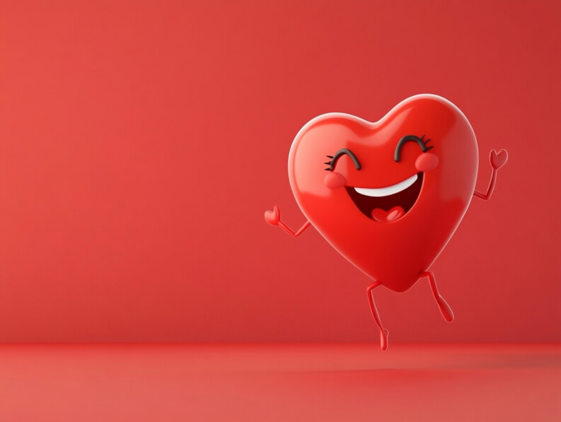 Download Cheerful Animated Heart Character Backgrounds Online ...