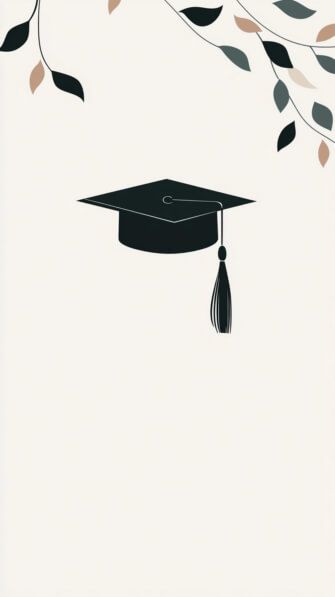 Download Minimalist Graduation Cap Design Backgrounds Online - Creative ...