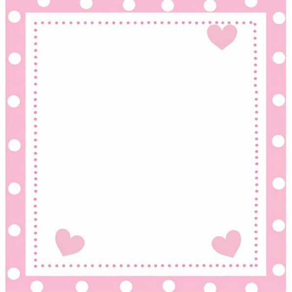 Download Pink Polka-Dot Frame with Hearts Backgrounds Online - Creative ...