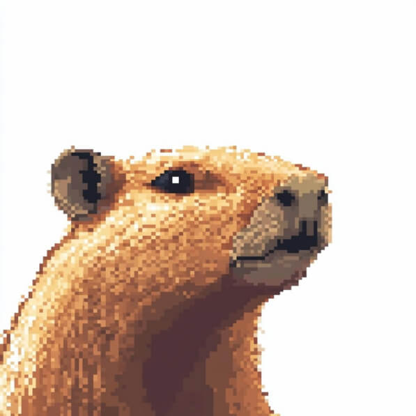 Download Pixel Art of a Capybara Backgrounds Online - Creative Fabrica