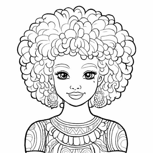 Pobierz narzędzie Rysunek liniowy młodej kobiety Kolorowanki Online – Creative Fabrica