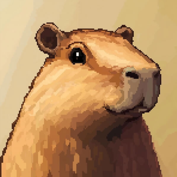 Download Pixel Art Capibara Achtergronden online op Creative Fabrica