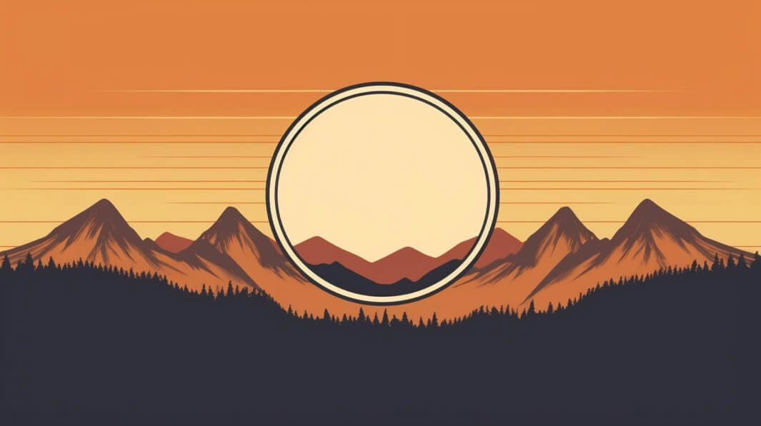 Download Stylized Mountain Landscape at Sunset Backgrounds Online ...