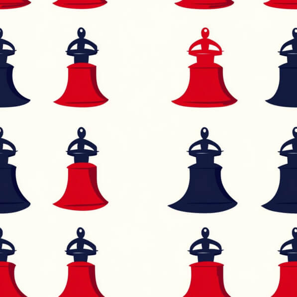 Download Pattern of Stylized Bells in Red and Navy Blue Patterns Online ...