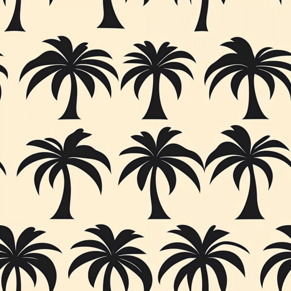 Download Stylized Black Palm Trees on Beige Background Patterns Online ...