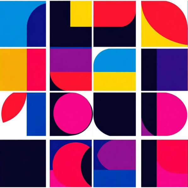 Download Geometric Abstract Art in Vibrant Colors Patterns Online ...