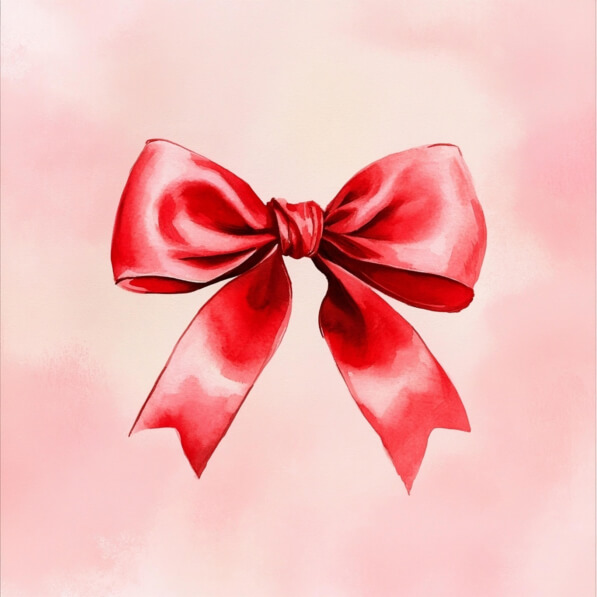 Descarga Lazo Rojo sobre Fondo Rosa Fondos En Línea - Creative Fabrica