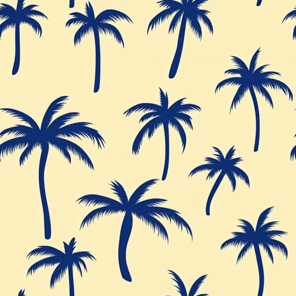 Download Navy Blue Palm Trees Pattern Patterns Online - Creative Fabrica