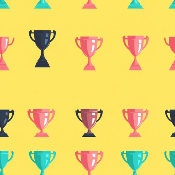 Download Colorful Trophy Pattern on Yellow Background Patterns Online ...