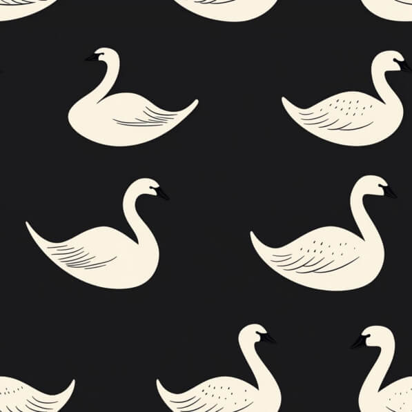 Download Stylized Swans Pattern Patterns Online - Creative Fabrica