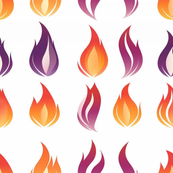 Download Stylized Flames Pattern in Red, Orange, and Purple Patterns ...