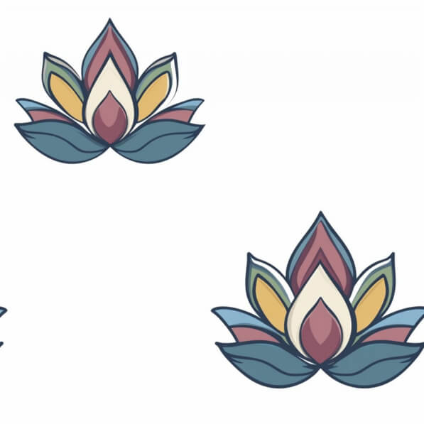 Download Stylized Lotus Flowers Design Patterns Online - Creative Fabrica