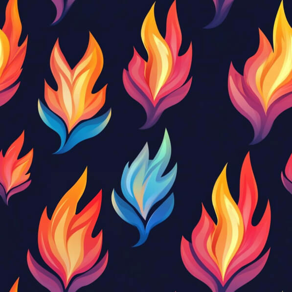 Download Vibrant Flame Patterns Patterns Online - Creative Fabrica
