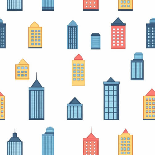 Download Colorful Cartoon Buildings Pattern Patterns Online - Creative ...