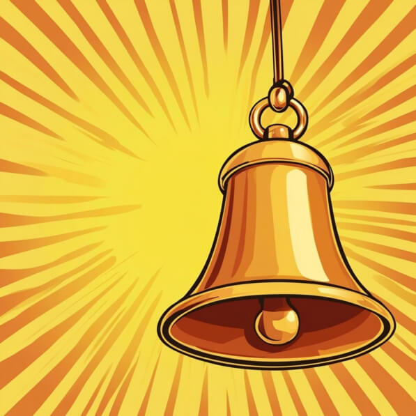 Download Gouden Bel met Stralende Achtergrond Achtergronden online op ...
