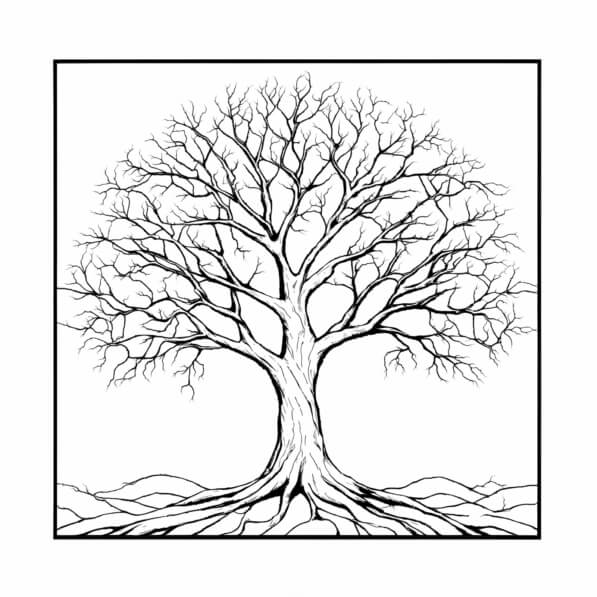 Download Intricate Tree Illustration Coloring pages Online - Creative ...