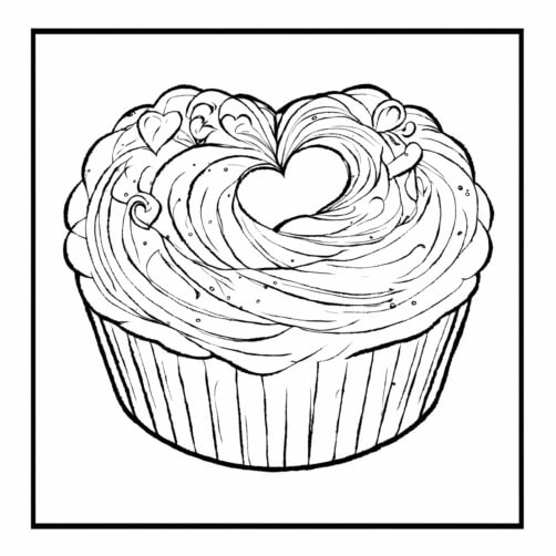 Download Heart-Shaped Pizza Coloring pages Online - Creative Fabrica