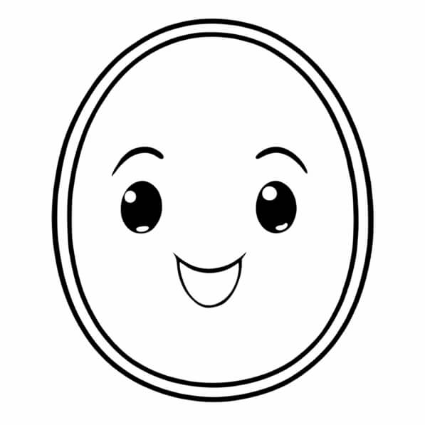 Download Happy Cartoon Face Coloring pages Online - Creative Fabrica