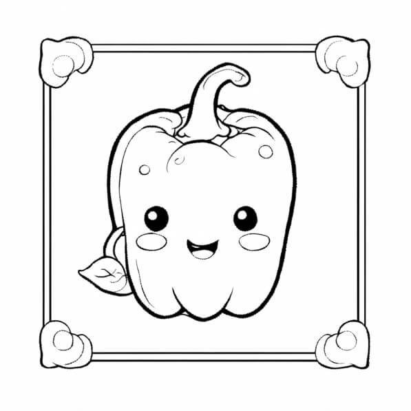 Descarga Personaje de pimiento morrón de dibujos animados para colorear ...