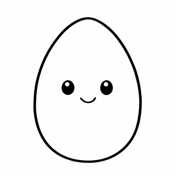 Download Cute Smiling Egg Illustration Coloring pages Online - Creative ...