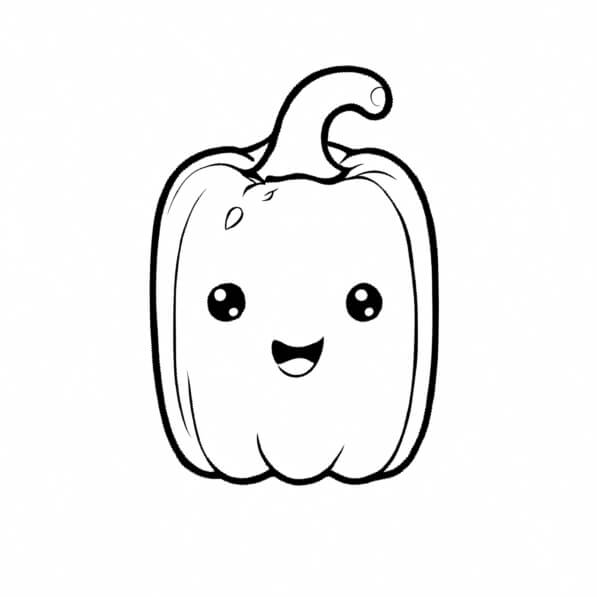 Descarga Pimiento dulce de dibujos animados Páginas para colorear En ...