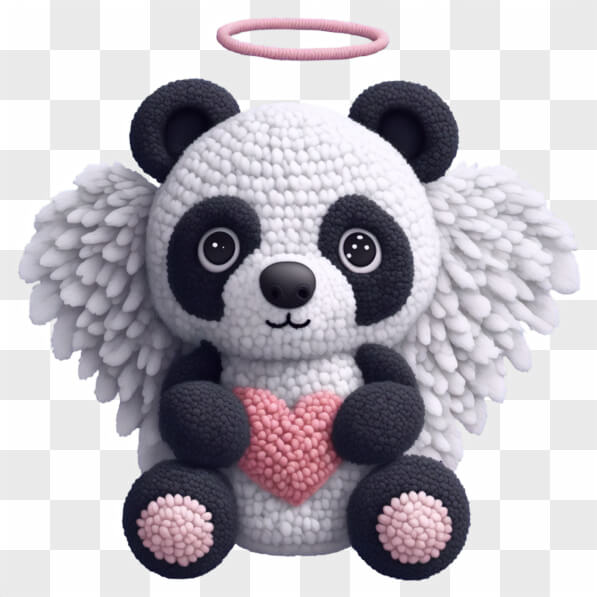 Download Cute Panda Toy with Angel Wings and Halo Cartoons Online ...