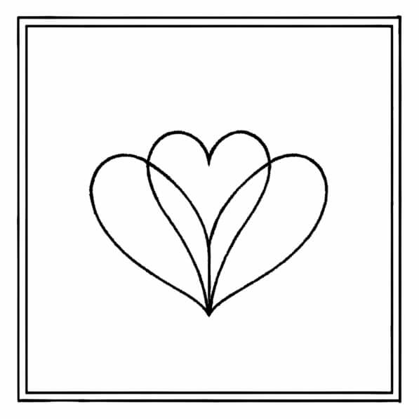 Download Overlapping Heart Shapes Design Coloring pages Online ...