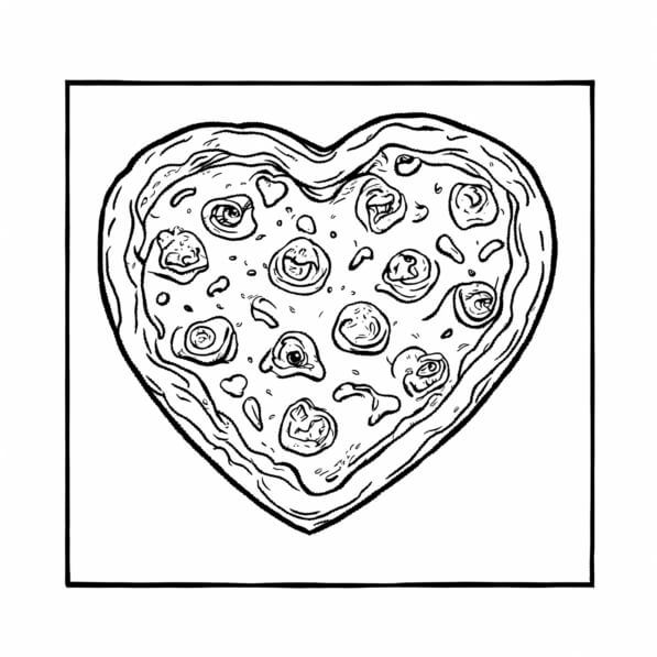 Descarga Pizza en forma de corazón con ingredientes Páginas para ...