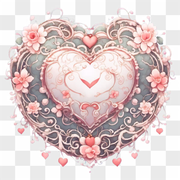 Descarga Diseño de corazón ornamentado en estilo Kawaii Kawaii En Línea ...